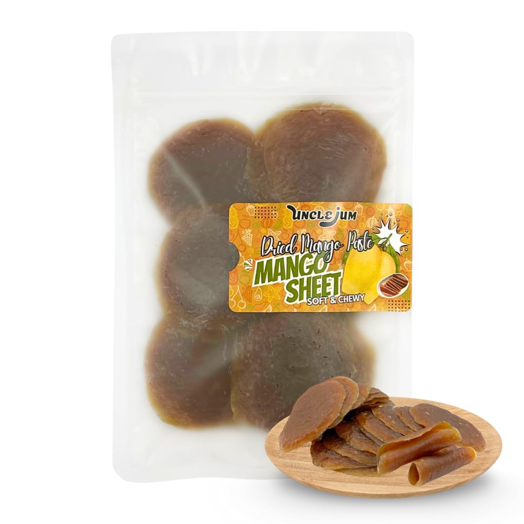 Thai Dried Mango Sheets – Soft & Chewy Fruit Leather Snack – unclejum